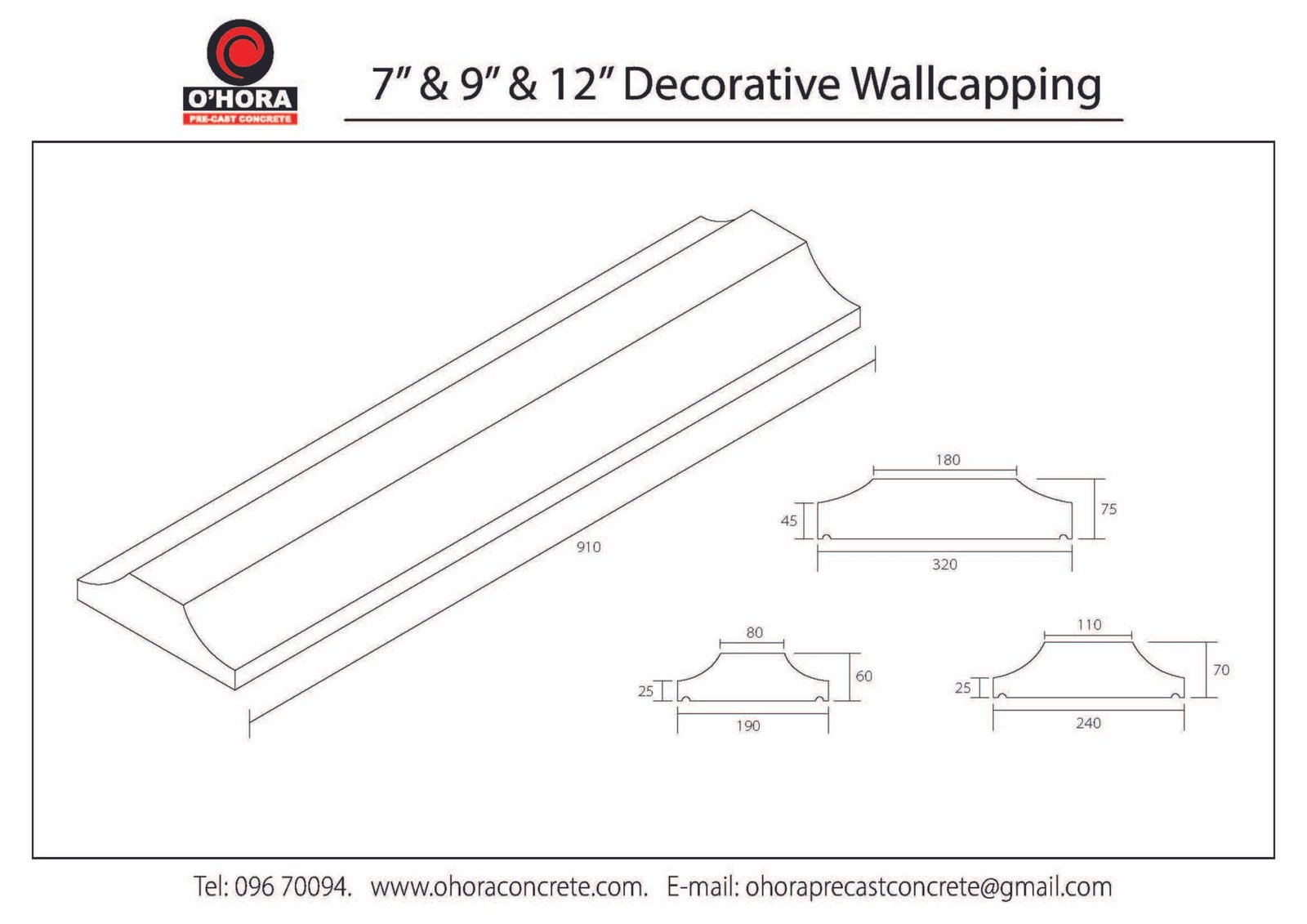 Capping - O' Hora Pre-Cast Concrete, Mayo, Sligo, West of Ireland